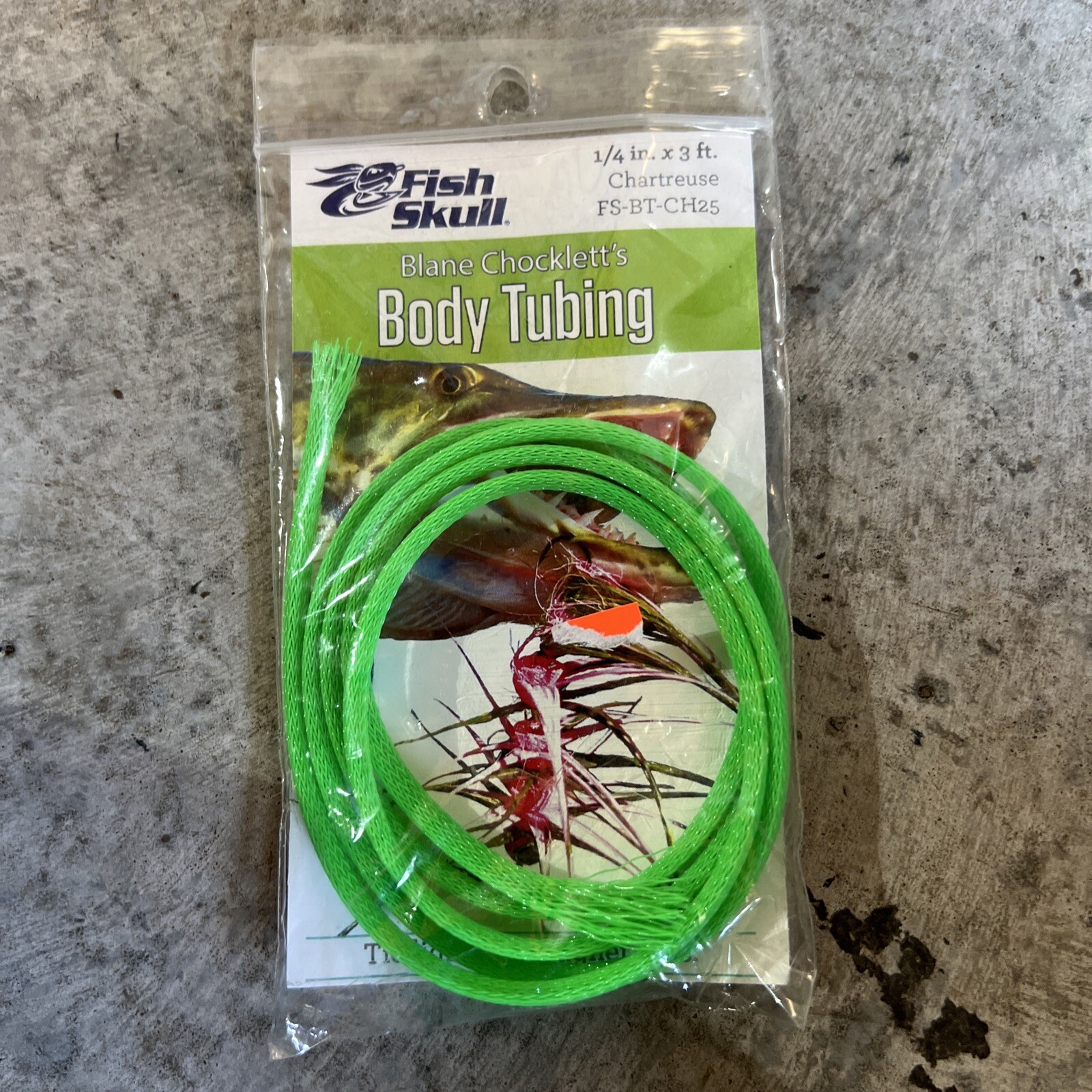 Chocklett's body Tubing Fish Skull 1/4"x 3ft Chartreuse | eBay