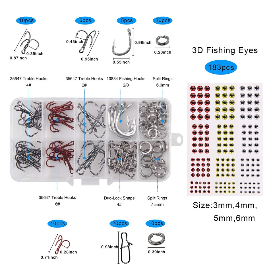 Blank Fishing Lure Making Kit 280PCS DIY Fishing Lure Kit Topwater ...