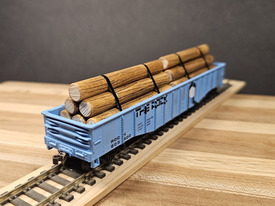 HO-SCALE Handcrafted Large OAK Log Pay loads For Flat cars and gondolas ...