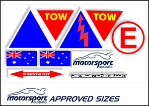MOTORSPORT AUSTRALIA APPROVED RACE DRIFT RALLY CAR DECAL STICKER TOW ...