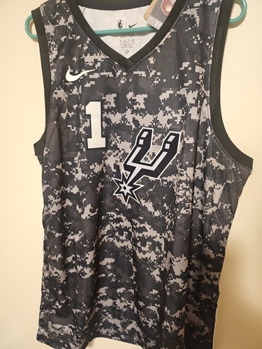 MEN'S San Antonio Spurs #1 Victor Wembanyama Camo Jersey RARE (HWC🌙) Sz ...