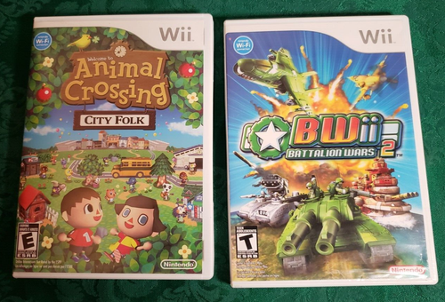 Nintendo WII Animal Crossing City Folk Complete + BWII Battalion Wars 2 ...