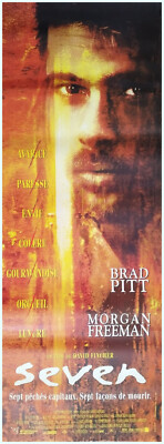 SEVEN Affiche Cinéma Originale ROULEE 160 x 60 cm Movie Poster David ...
