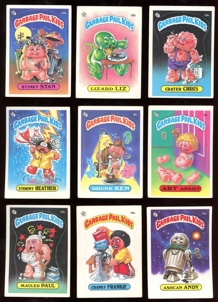 1985 Garbage Pail Kids Series 1 OS1 lot of (36) diff cards Adam Bomb ...