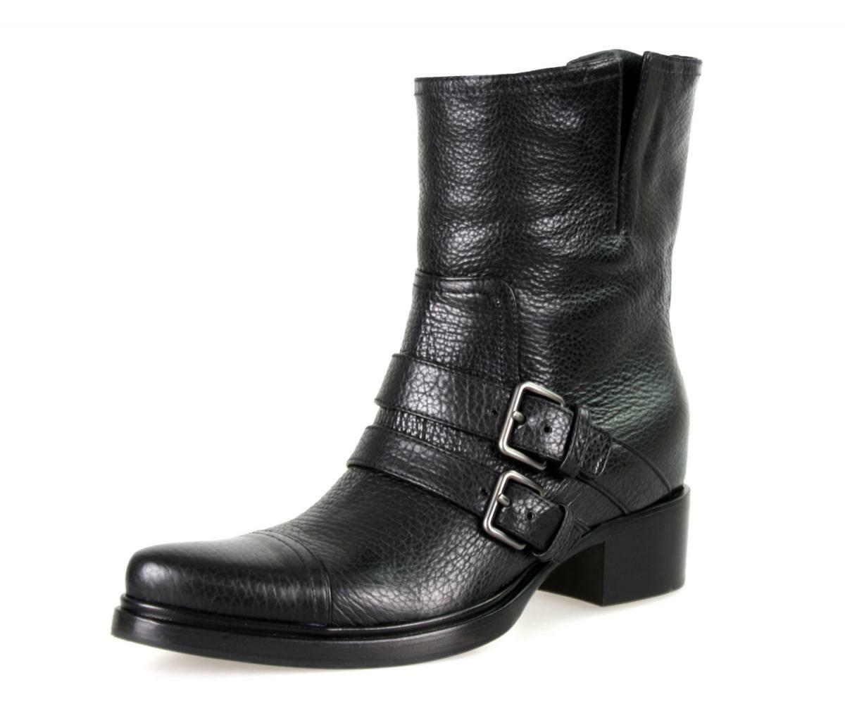 MIU MIU BY PRADA HALF-BOOT SHOES 5U8855 BLACK BUFFALO US 10 EU 40 40,5 ...