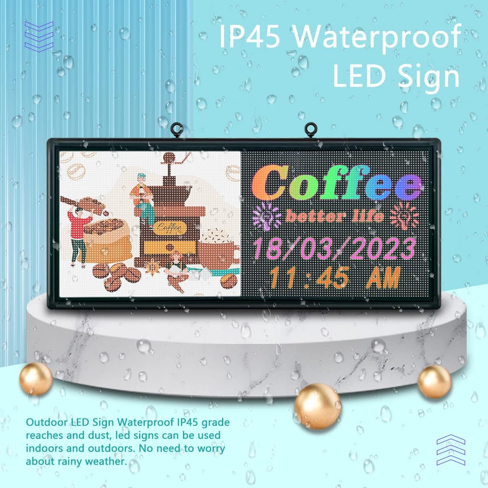 P6 LED Sign Display Scrolling Outdoor Digital Signs Wifi Programmable ...