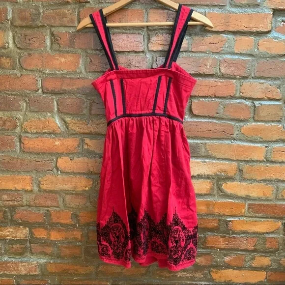 Vintage Hot Topic Y2K Red Skull Gothic Corset Dress S/M Black Velvet ...