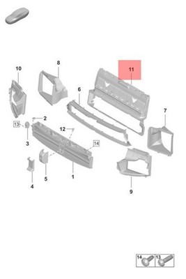 Genuine PORSCHE Panamera 971 97A 97B Air Guide Center Rear 971121707D ...