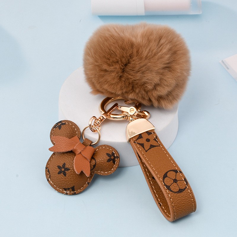 Cute Luxry Leather Keychain Gift - For Handbag, Purse, Backpack, Car ...