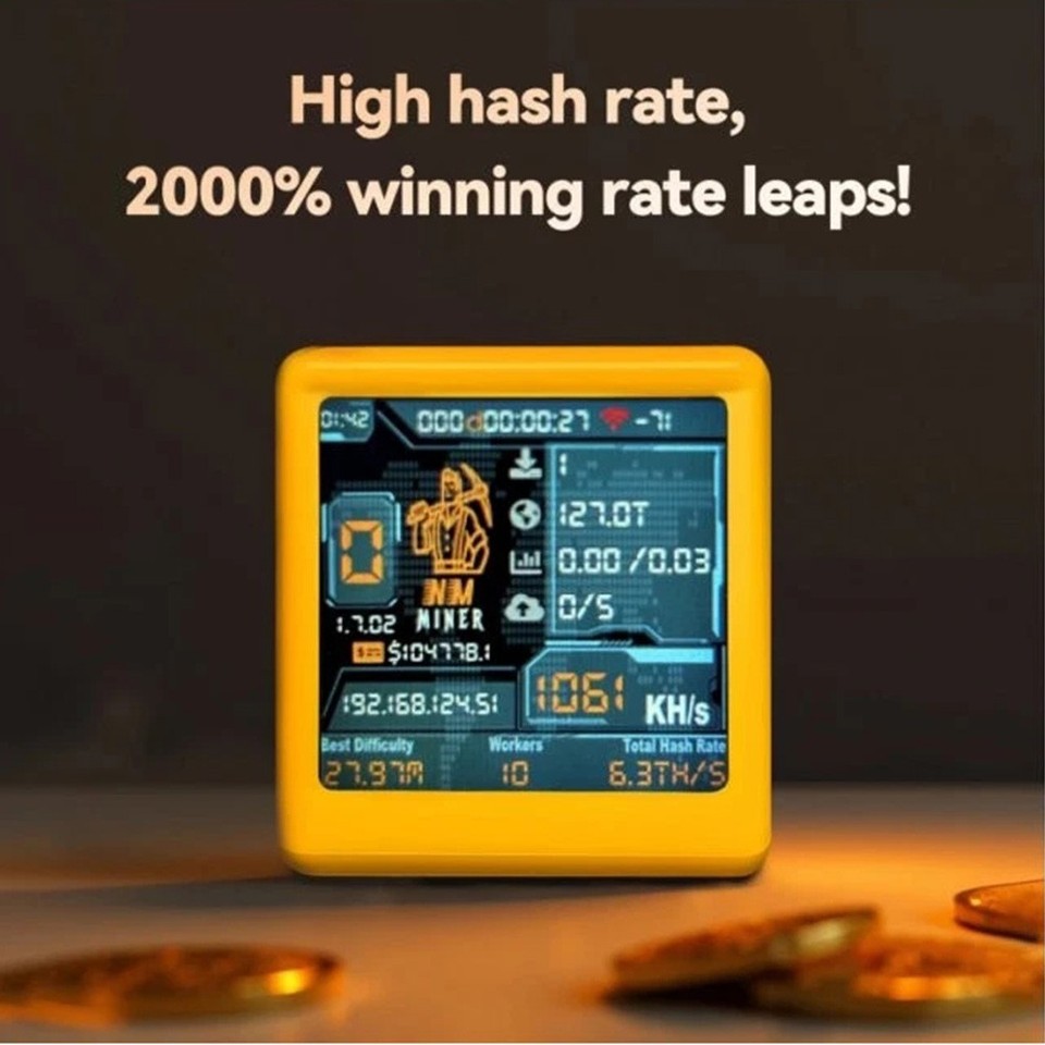 1060KH/s NerdMiner V2-NM BTC Solo Miner Crypto Bitcoin Lotto Machine ...