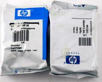 Qty. 2 - HP 28 Tri-Color Ink Cartridge C8728A Genuine OEM *NO BOX* Free ...