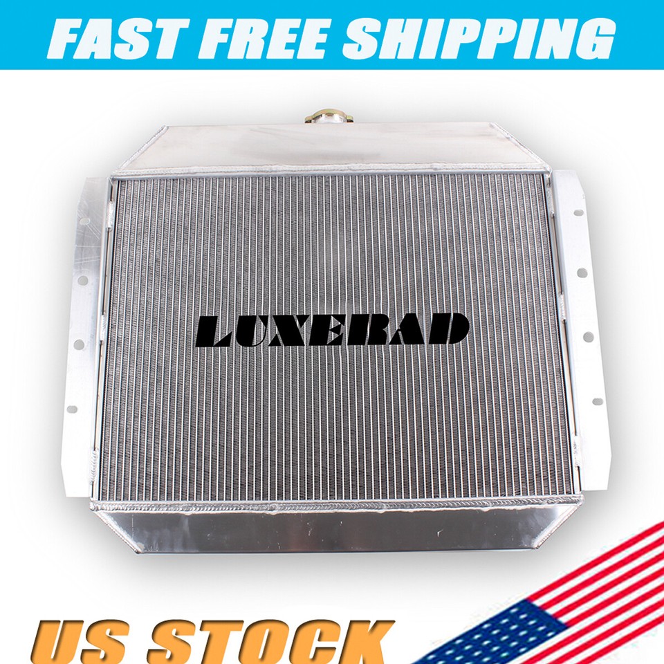 4 Row Radiator Shroud + 2Fan For 1966-1979 Ford F100 F150 F250 F350 ...