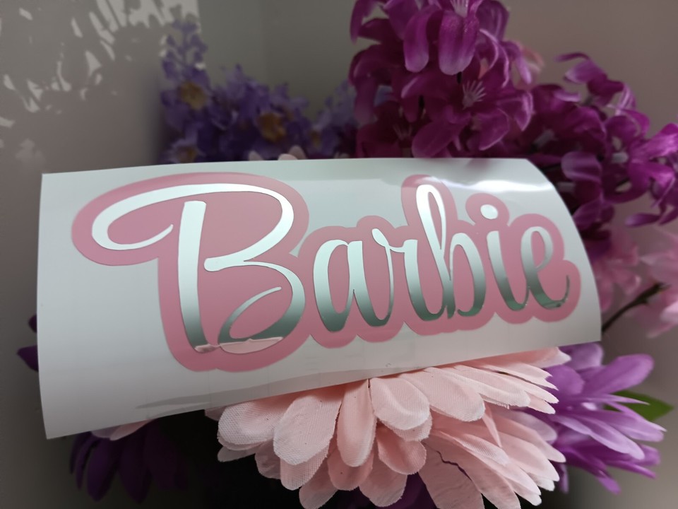 Barbie Word INSPIRATIONAL Die Cut Sticker Vinyl Decal Cup Car Windows ...