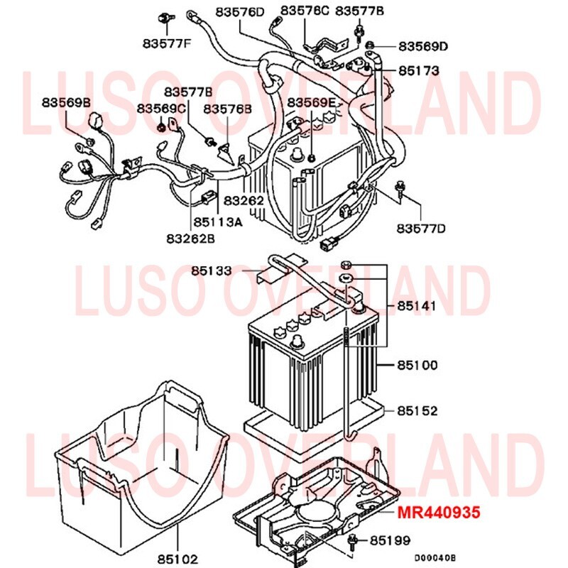 2001-2006 Mitsubishi MONTERO Gen 3 - Battery Tray (MR440935) | eBay