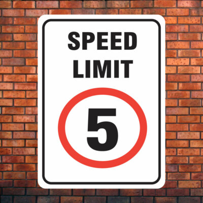 SPEED LIMIT 5KPH SIGN VARIOUS OPTIONS | eBay Australia
