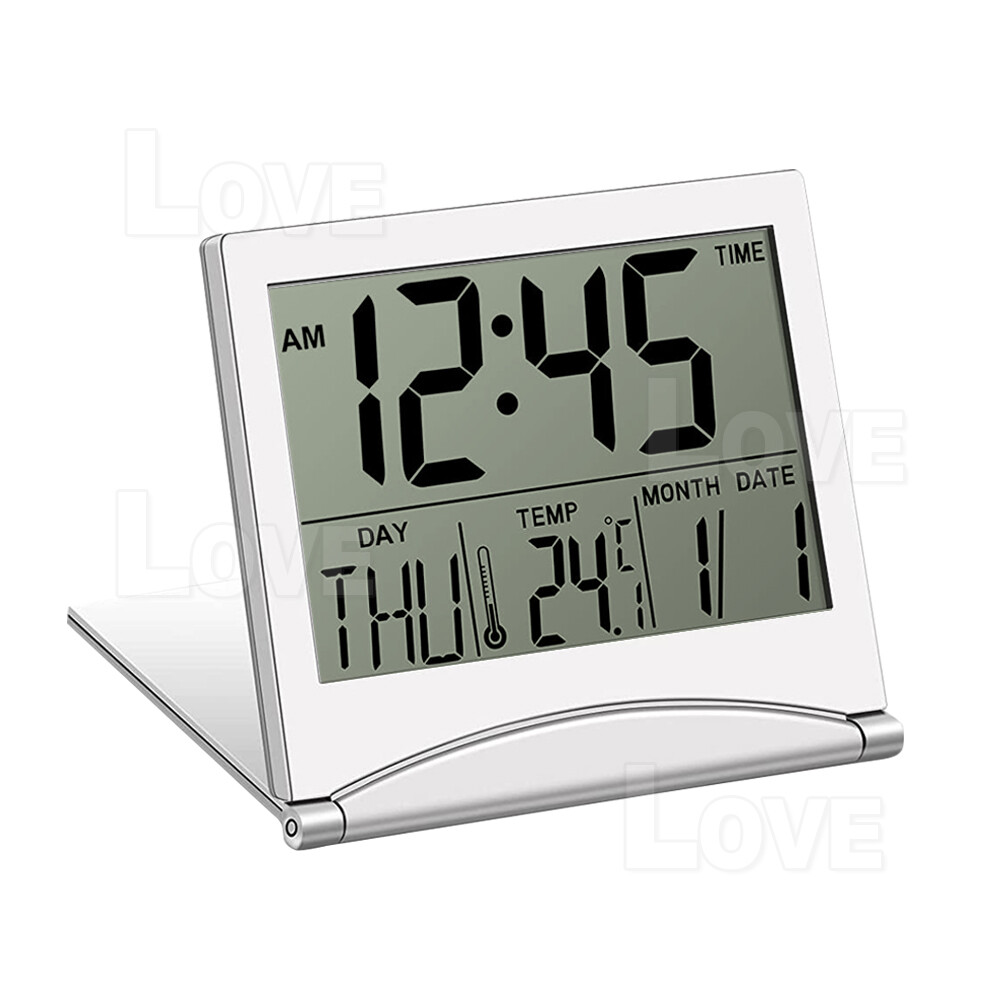 Home Digital LCD Screen Travel Alarm Clocks Desk Thermometer Timer ...
