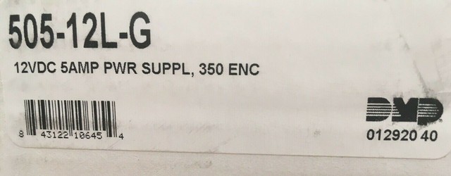 DMP 505-12L-G 12VDC 5AMP PWR SUPPLY 350 ENC for sale online | eBay