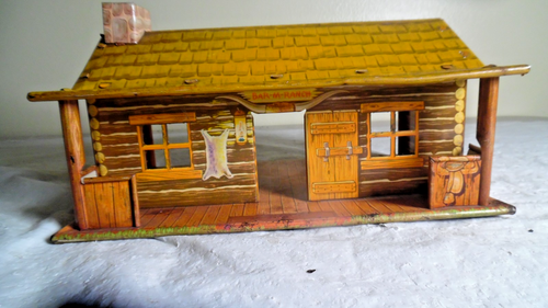 Vintage Marx Toys BAR-A-RANCH Tin House Measures 11"widex7"deep x 7 ...