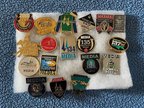(18) Different Years Of Kentucky Derby Media Pins | eBay