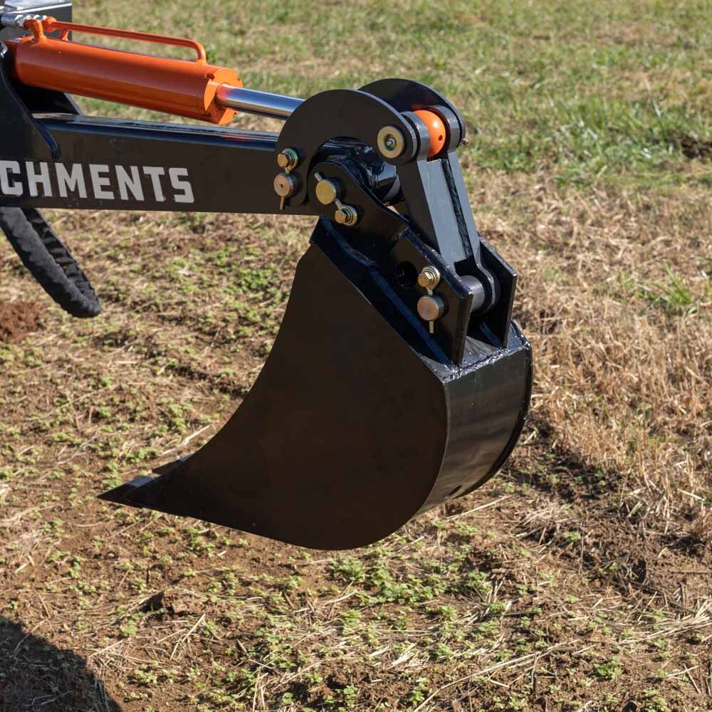 Titan Attachments 8" Front Hoe & Backhoe Bucket, Carbon Steel Teeth | eBay