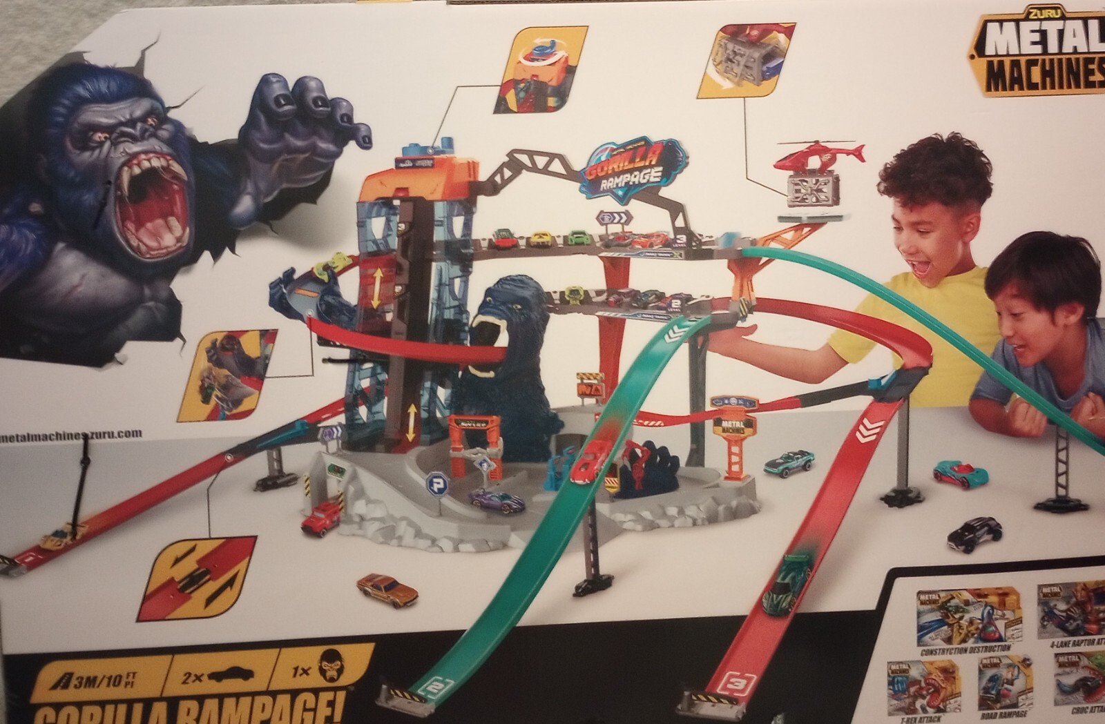 Metal Machines Gorilla Rampage Garage Playset by Zuru For Ages 4 & Up ...