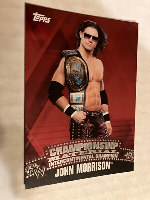 John Morrison 2010 topps intercontinental belt insert WRESTLING card ...