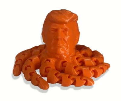 TRUMP OCTOPUS 3D PRINTED FIDGET COLLECTIBLE~ 4.33"X 1.81"~ Free TRUMP ...