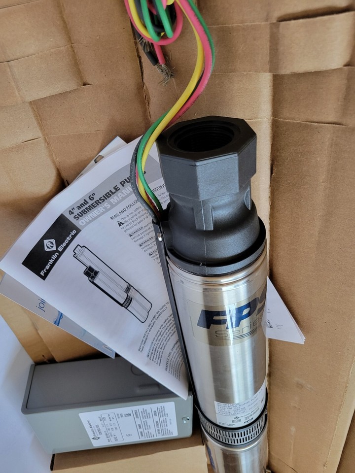 Franklin Electric 4" 1 HP 18 GPM 50 Hz 230V 3-Wire Submersible Well ...