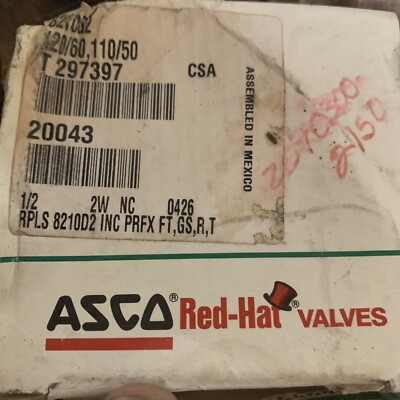 Asco Red-hat Valves T 159575 Automatic Switch 20043 Red Hat | eBay