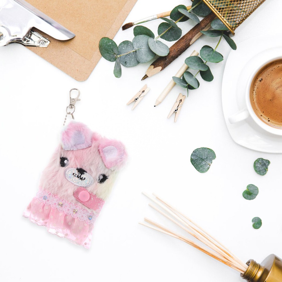 Fuzzy Journal Cat Plush Book Notebook Drawing Travel Office | eBay