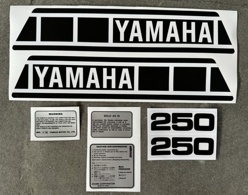 Yamaha 1979 YZ250F Full Decal Set / Sticker Kit / Yamaha Speed Blocks ...