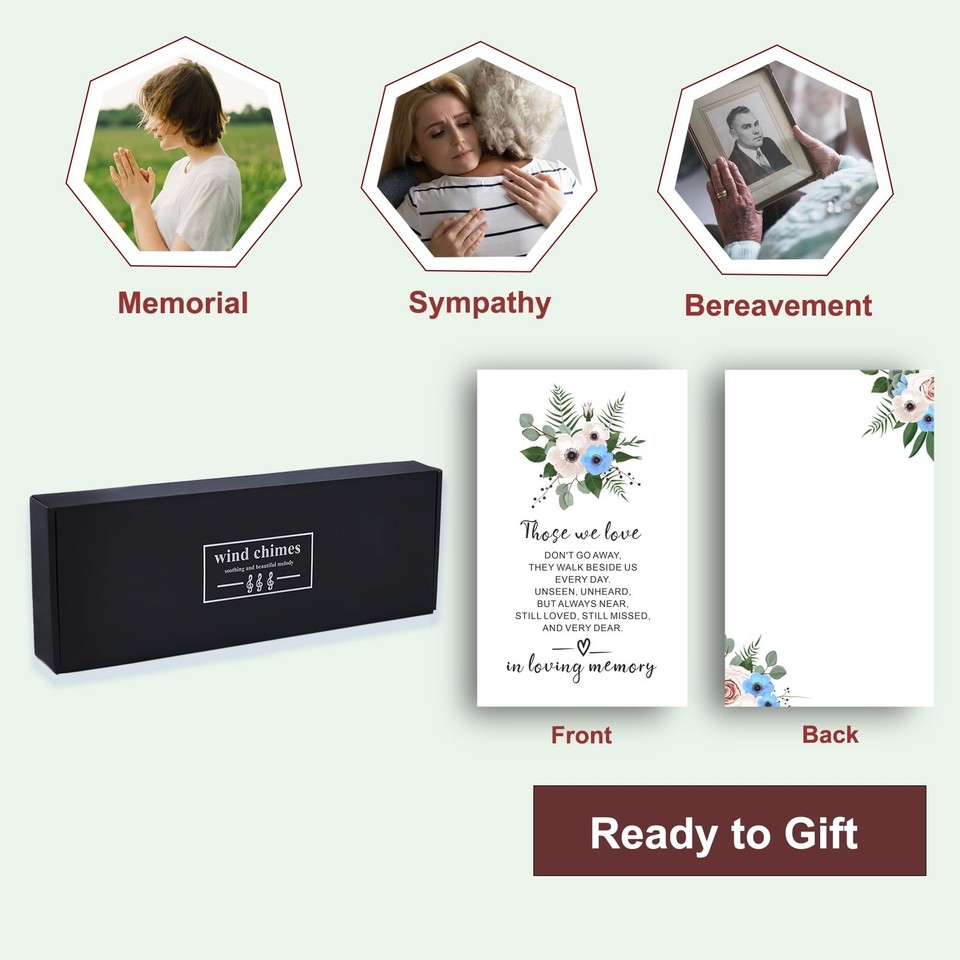 Memorial Gifts for Loss of Father Dad - Memorial Wind Chimes Sympathy ...