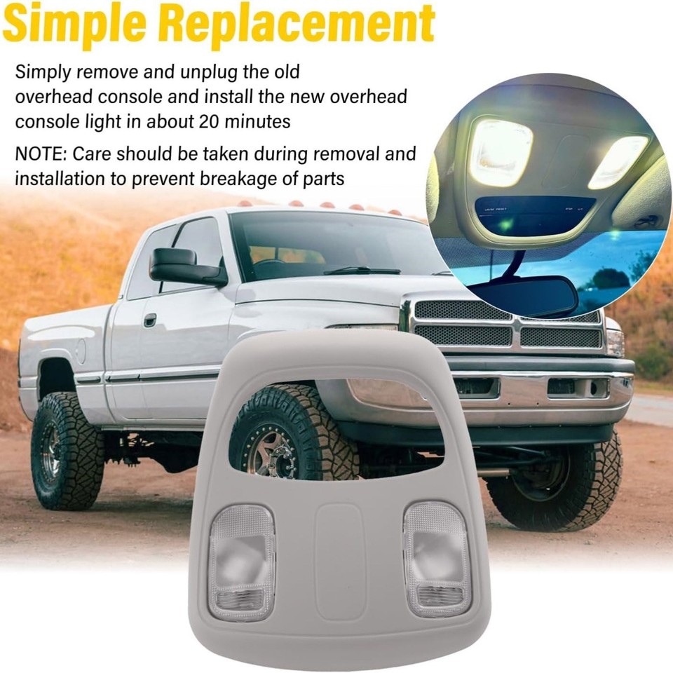 1DK78BD1AA Overhead Console Dome Reading Light For Dodge Ram 1500 2500 ...