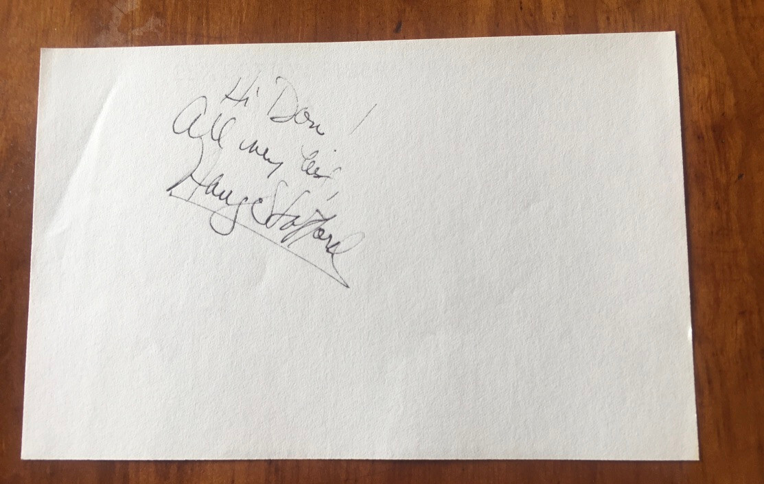 ACTRESS NANCY STAFFORD HAND SIGNED AUTOGRAPHED PAPER MATLOCK ST ...