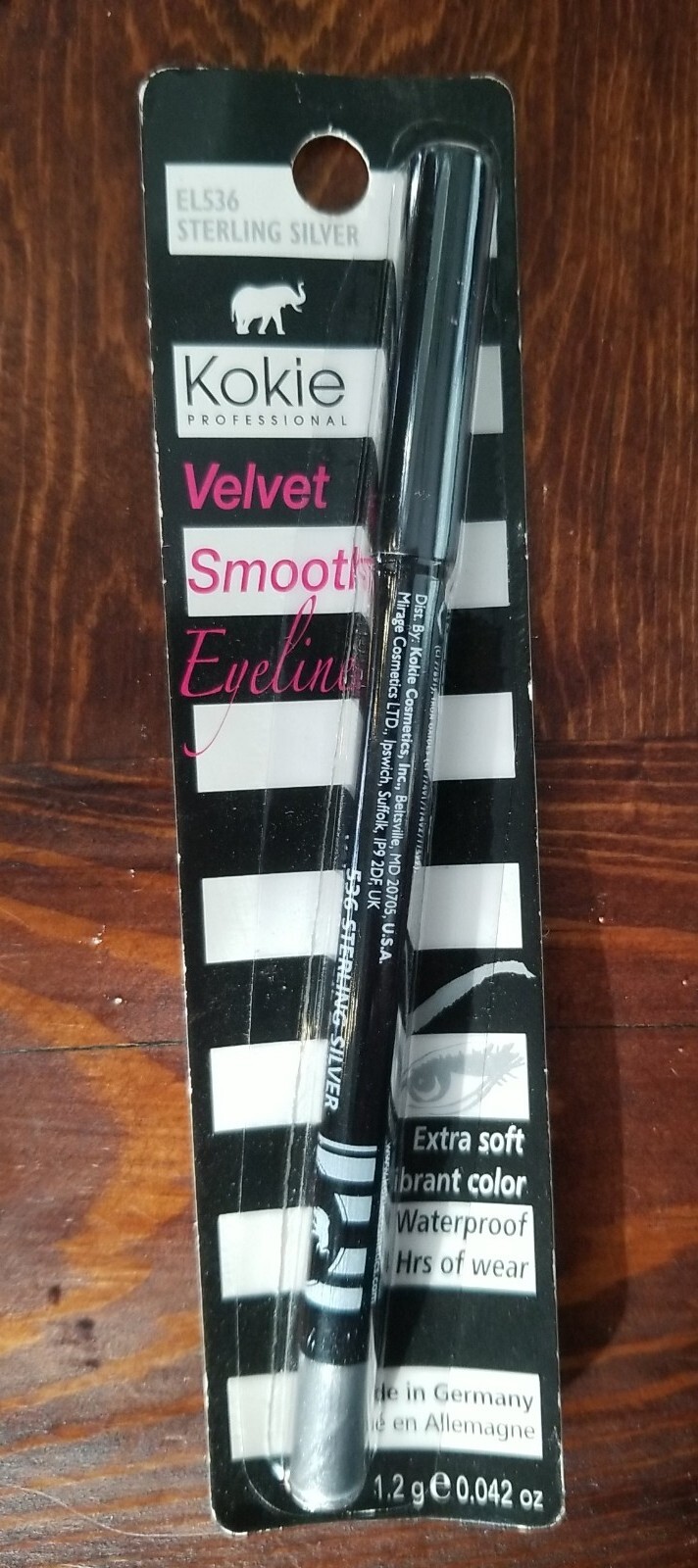 Kokie Cosmetics Waterproof Velvet Smooth Eyeliner Pencil, Sterling ...