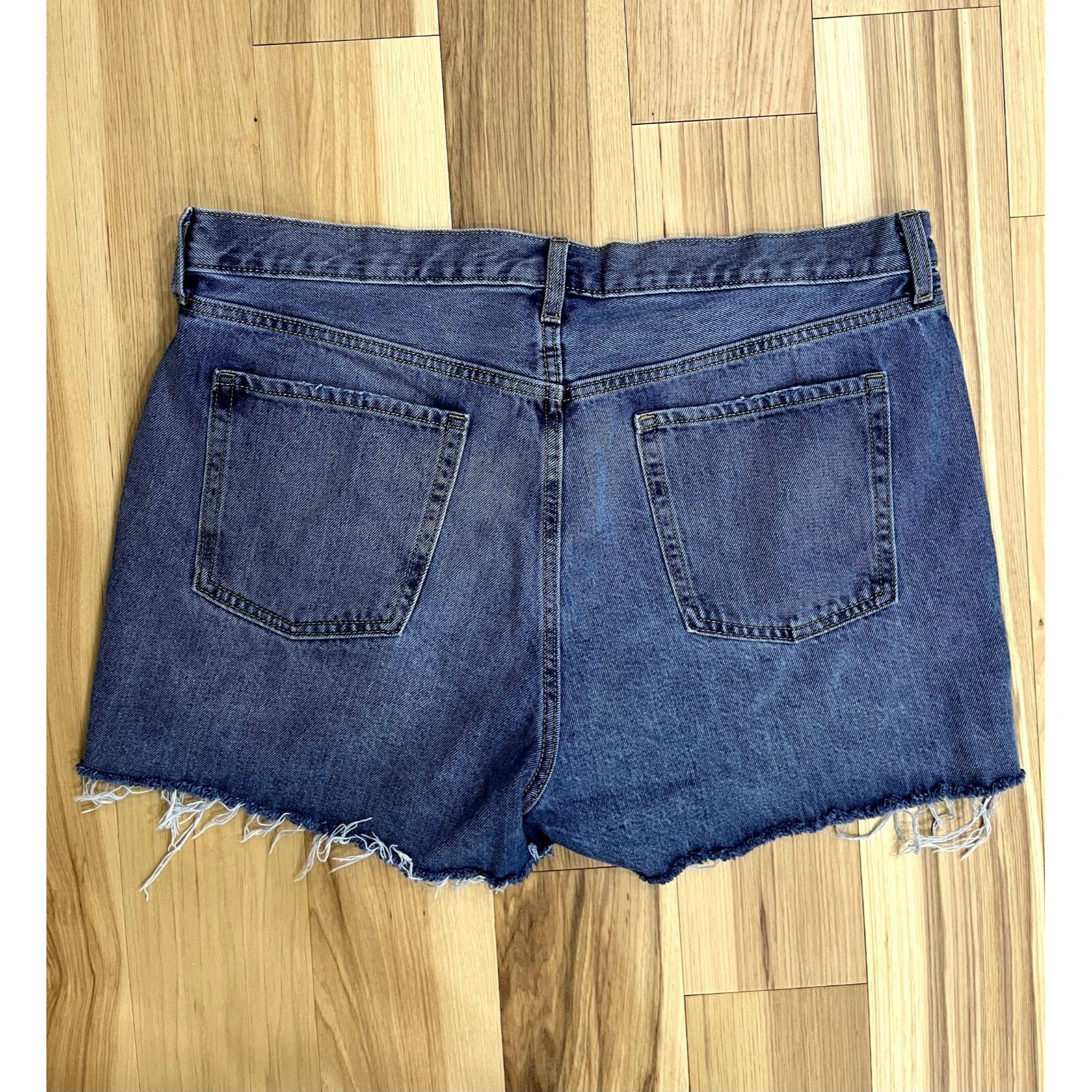 Old Navy Cutoff Denim Shorts High Rise Slouchy Straig… - Gem