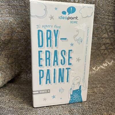 IdeaPaint Home Dry Erase White Paint 20 Square Feet Includes Paint and ...