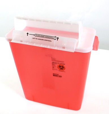 Sharps Container BD 8537SA Red Clear Regulated Medical Waste Disposable ...