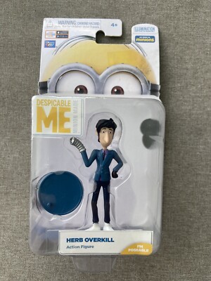 Despicable Me Minions Movie Herb Overkill Poseable Action Figure New | eBay