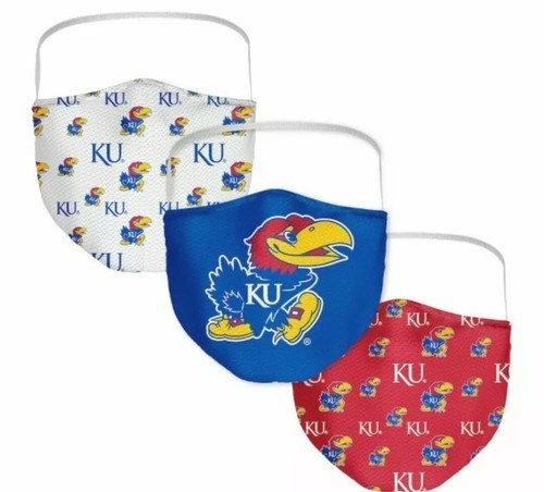 Kansas Jayhawks Fanatics Branded Adult All Over Logo Face Covering Mask ...