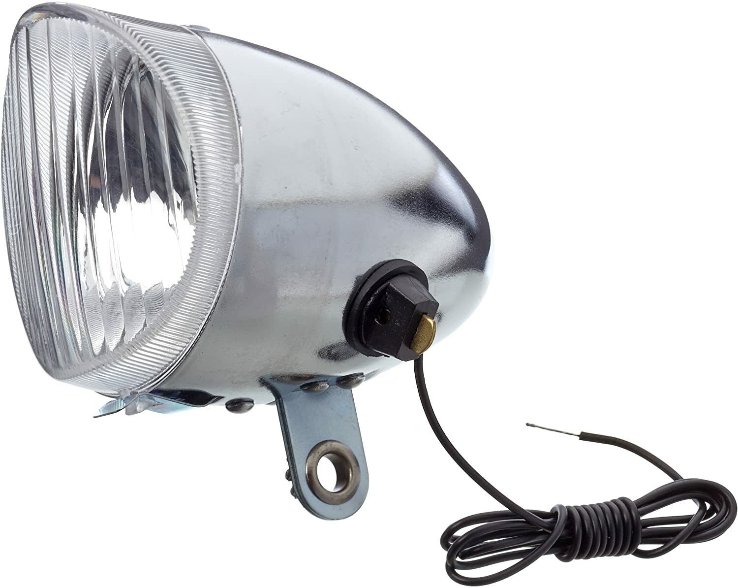 bike dynamo light set 6V bulb : chrome front + rear lamp with reflector ...