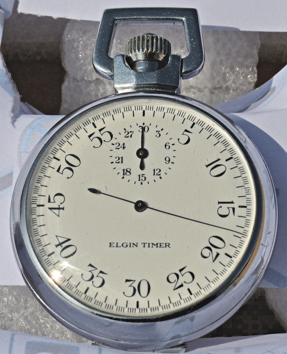 Very Rare Elgin Mechanical Stopwatch Timer With 1/5 Second Precision ...