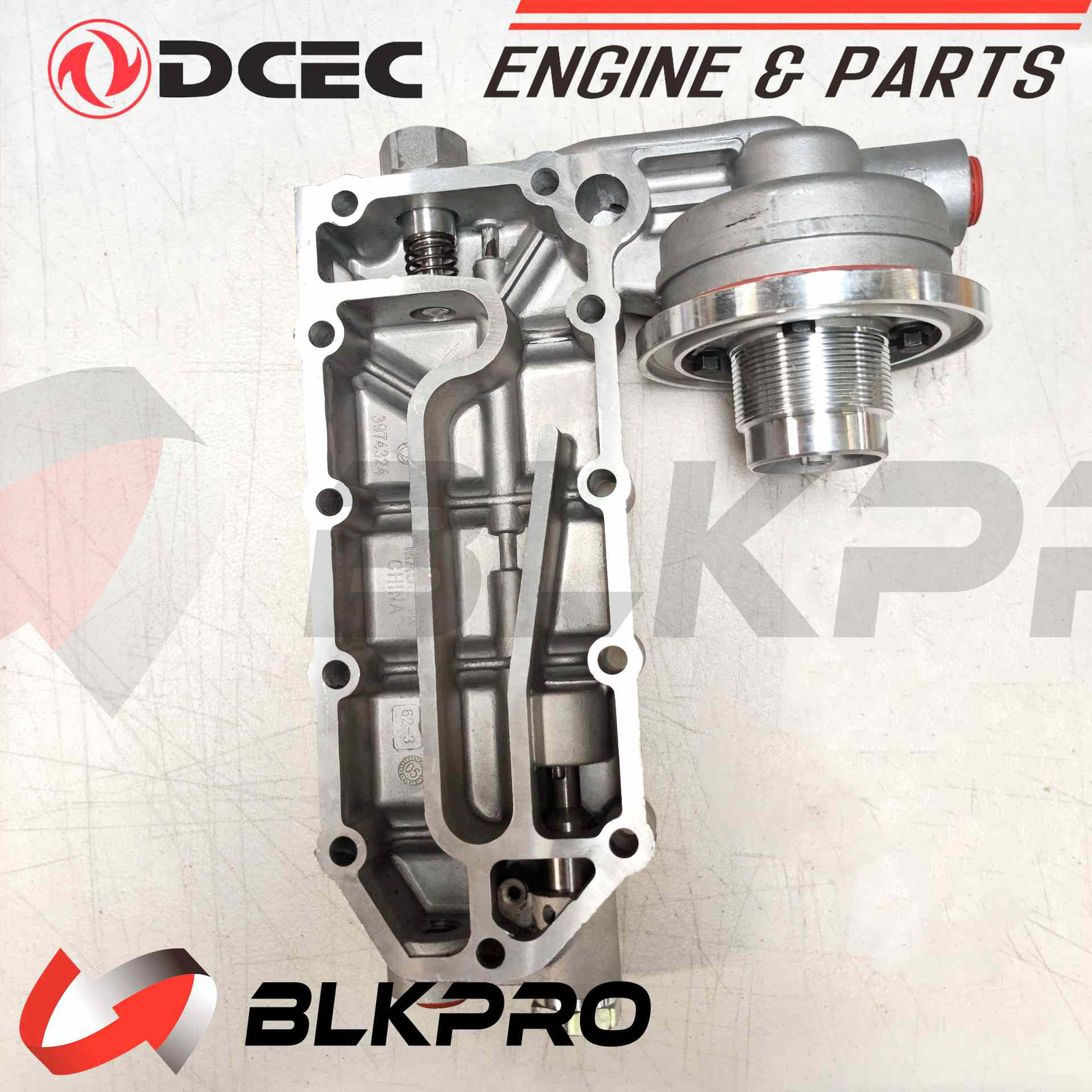 OEM DCEC Oil Cooler Cover Filter Head Support For Cummins 6C 8.3C ISC ...