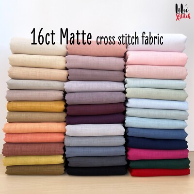 16ct Cross Stitch Fabric, 16 count polyester cotton Aida, Even weave ...