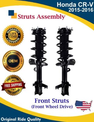 Premium Quality OE Front Struts For 2015-2016 Honda CRV 2WD Lifetime ...