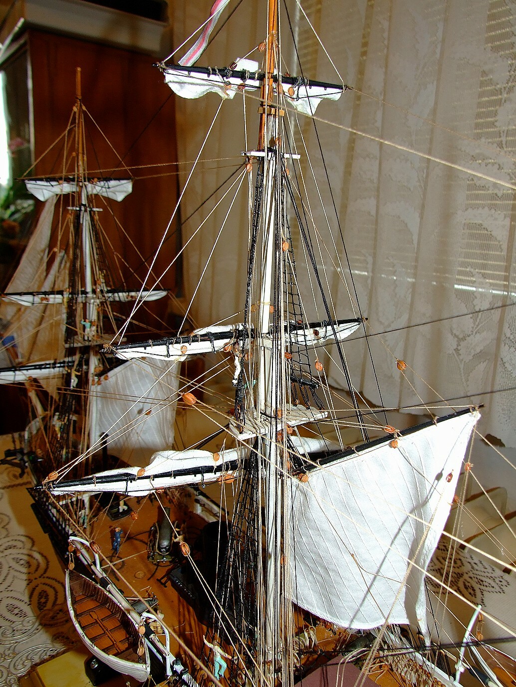 Revell USS Kearsarge 1:96 - set 540 CNC walnut blocks for model. No ...