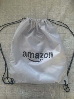 Amazon String Bag Backpack Grey Black | eBay