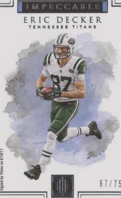 2017 Panini Impeccable - Eric Decker #88 /75 for sale online | eBay