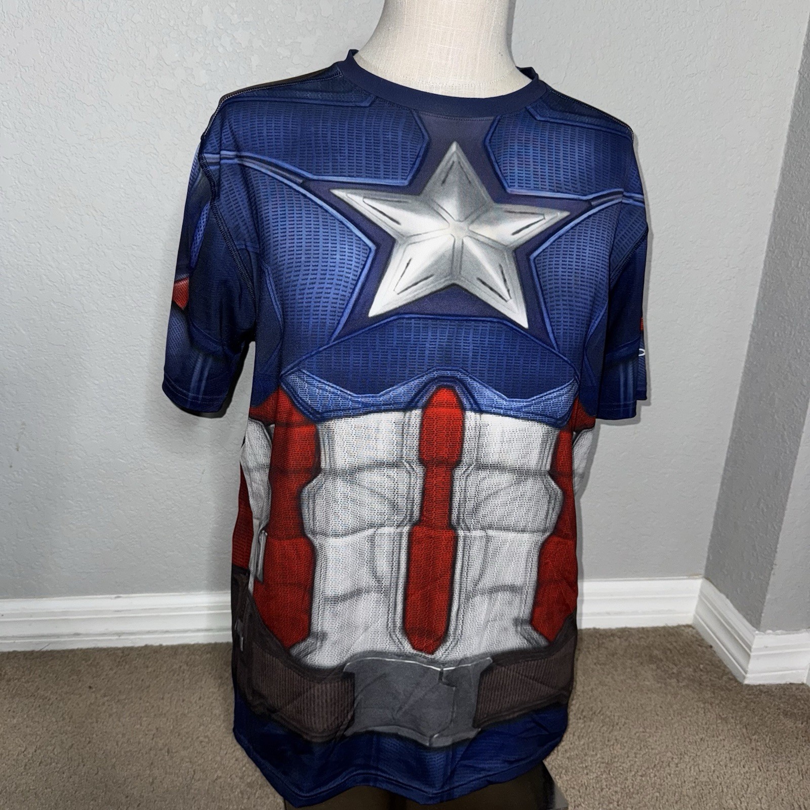 Captain America Civil War Under Armour Alter Ego Compression Shirt Men ...