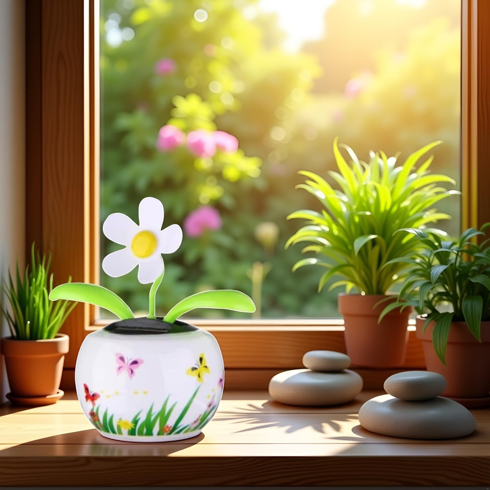 Solar Dancing Flower Toy Car Swinging Toy for Car Office Home Desk ...